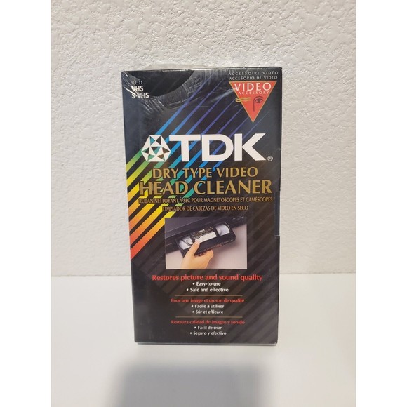 Media | Tdk Dry Type Video Head Cleaner Tcl11 Vhs Svhs Newsealed | Poshmark